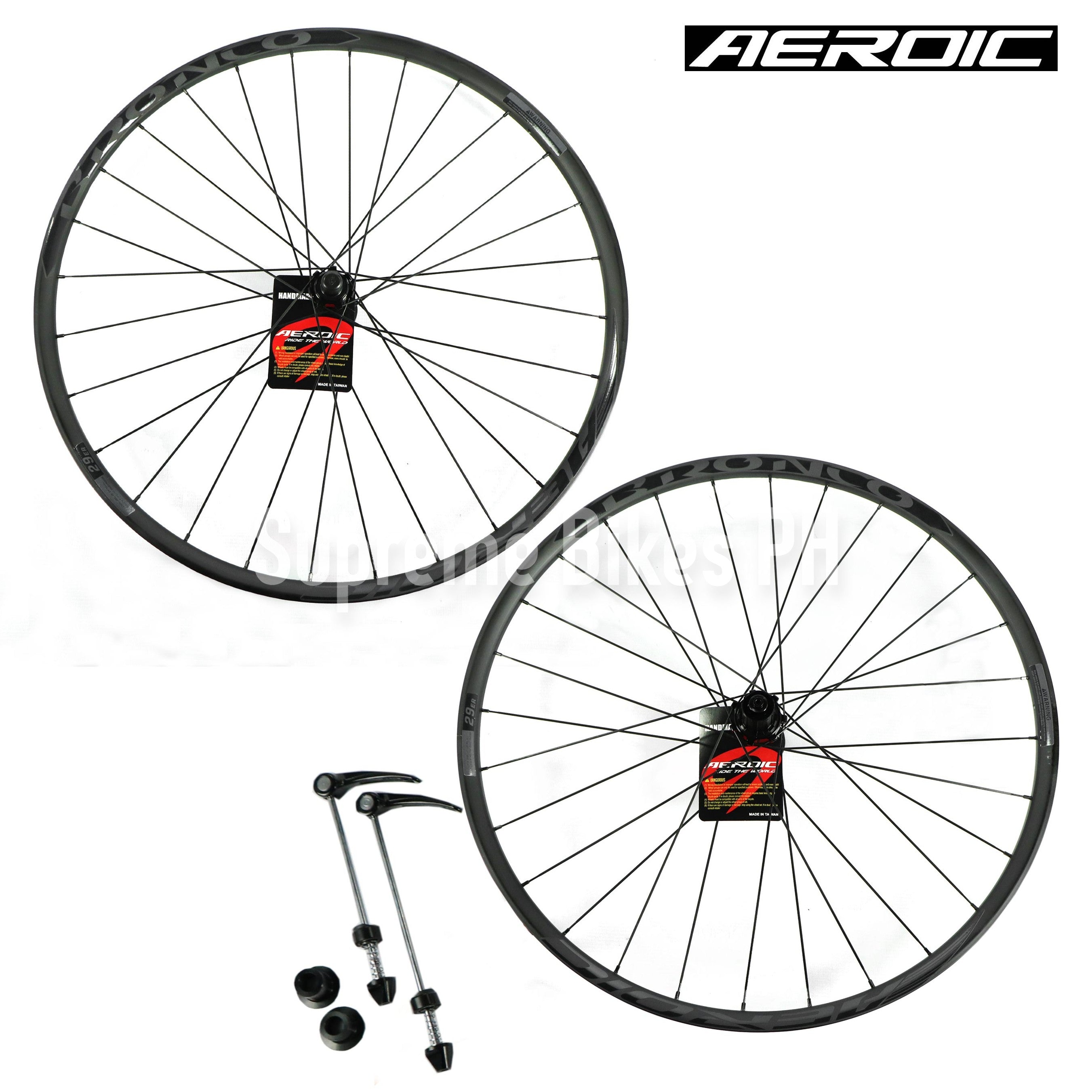 Aeroic Bronco 29" MTB / Gravel Wheelset HG Hub Pillar Aero Spokes Stra ...