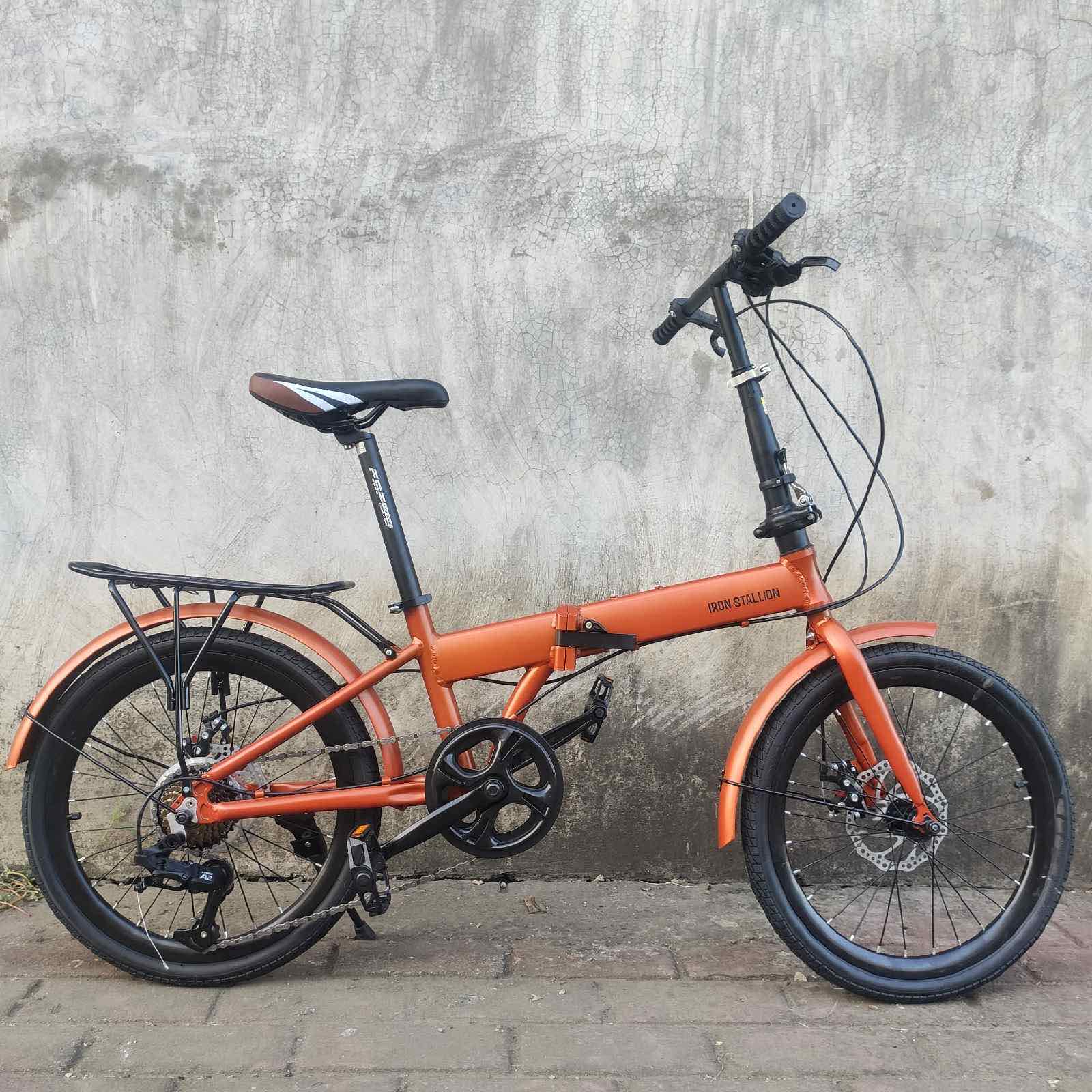 Iron Stallion Folding Bike 3x7 Speed - Orange – Supreme Bikes Verdana